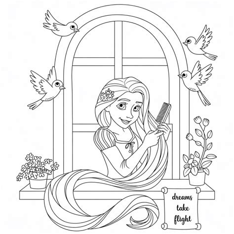 Desenhos De Pascal Emaranhado Em Um Vestido Para Colorir