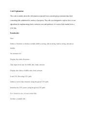 Vector Sorting Docx Code Explanation The Code Is Mainly About The Information Extracted