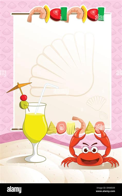 A Vector Illustration Of A Seafood Restaurant Menu Stock Vector Image