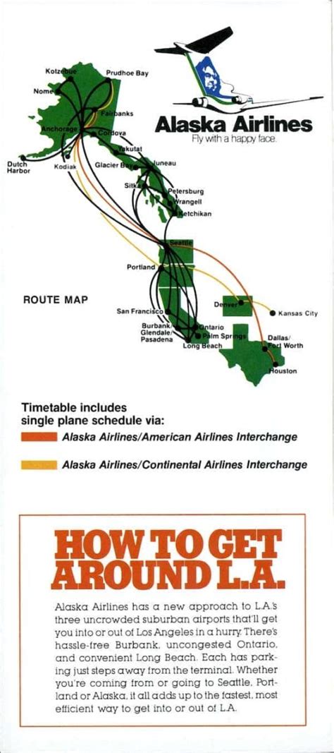 Alaska Airlines And Horizon Air Timetables And Route Maps The