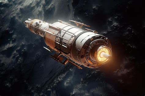 Premium Photo Closeup Of A Spacecraft Orbiting A Binary Star System