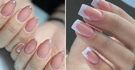 Uñas Francesas Con Glitter Para Llevar A Los 50 Este 2023