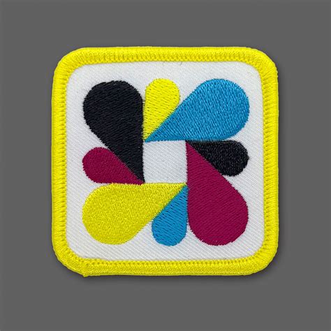 Ddc 367 “cmyk Droplets White” Souvenir Patch — Draplin Design Co