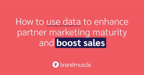 Use Data To Boost Partner Marketing Maturity And Sales Brandmuscle