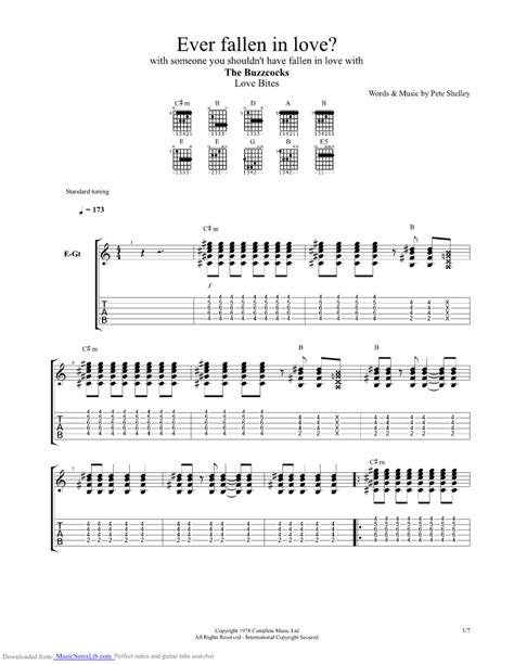 Ever Fallen In Love Guitar Pro Tab By Buzzcocks