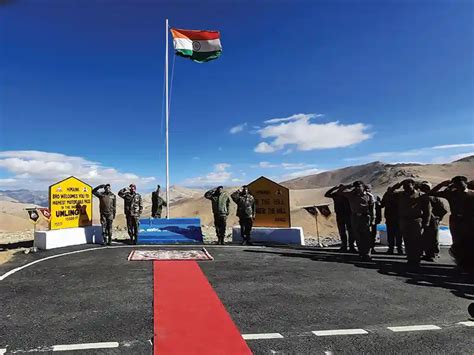 Road Over Umling La Pass At 19 024 Feet