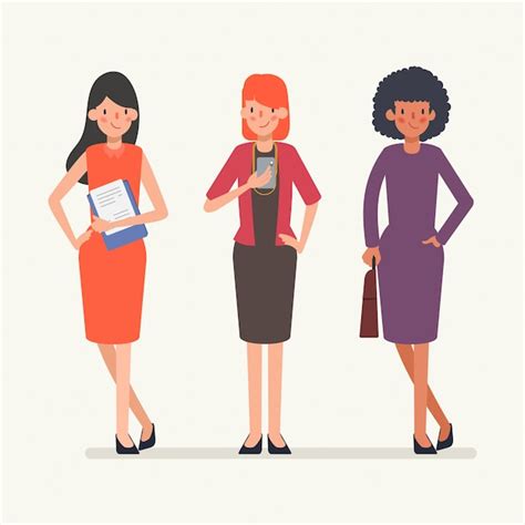 Premium Vector Animation Scene Business People Teamwork Character