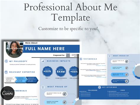 Professional About Me Template Creative Resume Template Executive Bio