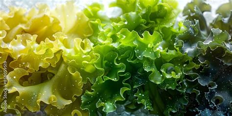 Analysis Of Fucus Algae Colors Against White Background Concept