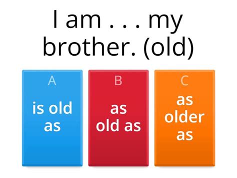 Comparatives Of Equality Quiz