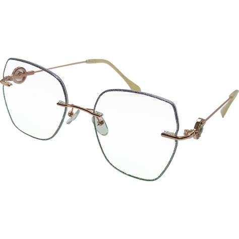 Stones Rimless Fancy Eyeglasses Ideal Optics