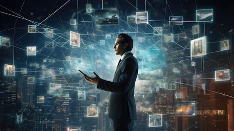 Premium Photo Digital Banking A Businessman Presenting Online Banking