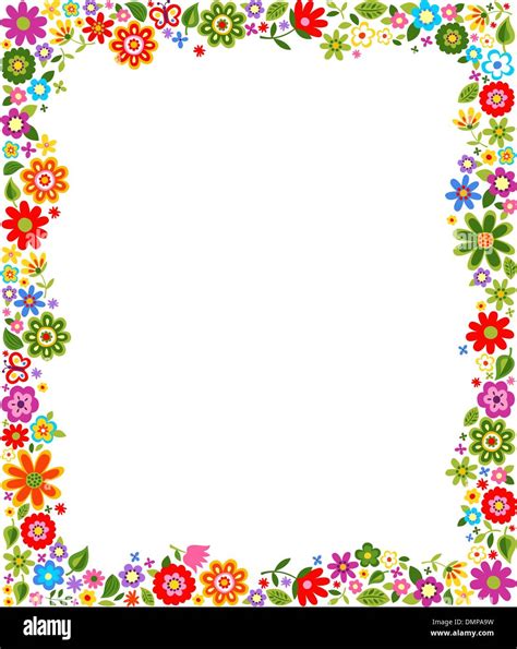 Floral Frame Pattern Flower Stock Vector Images Alamy