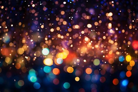 Premium Photo | Bokeh lights different coloured lights dots of color blur background