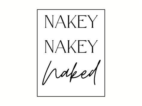 Nakey Nakey Naked Fun Bathroom Wall Art Print Black And White Unframed