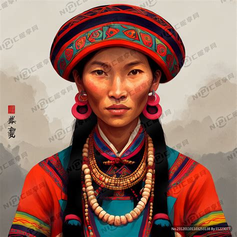 Ai创作图彝族始祖阿普笃慕 昵图网