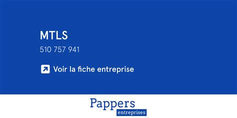 Société Mtls 510757941 Chiffre Daffaires Statuts Extrait Dimmatriculation