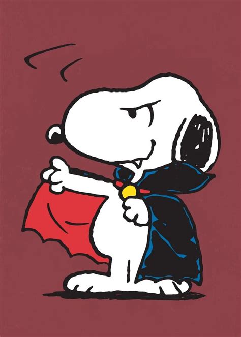 Snoopy Vampire Poster By Peanuts Displate Snoopy Halloween