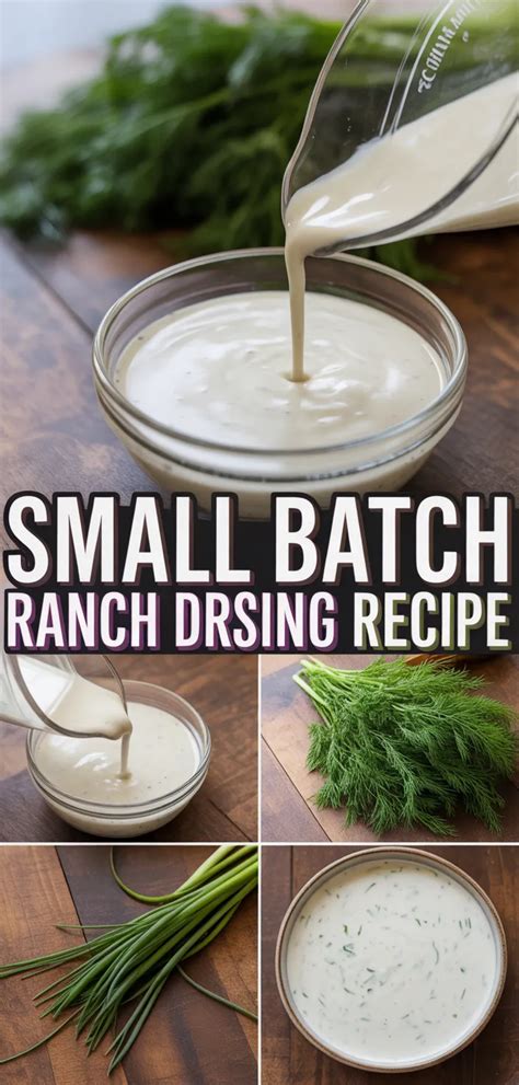 Small Batch Ranch Dressing Recipe