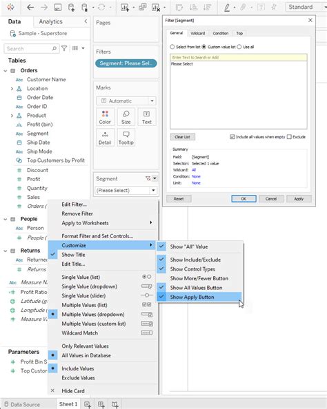 configure a view with a default filter value selected to reduce initial