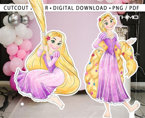 Rapunzel Cutout Tangled Big Decor Rapunzel Party Decoration Theme Birthday Party Stand Up