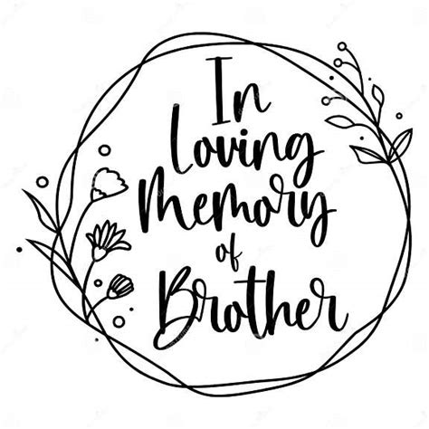 In Loving Memory Of Brother Vector Memorial Sign Brother Is My Angel