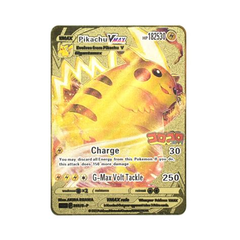 Pokemon Gold Metal Card High Hp Raichu Charizard Blastoise Venusaur