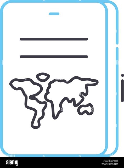 Passport Line Icon Outline Symbol Vector Illustration Concept Sign Stock Vector Image And Art