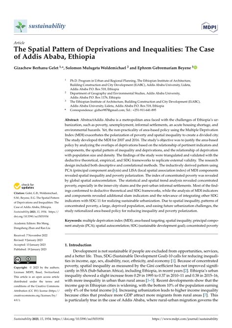 Pdf The Spatial Pattern Of Deprivations And Inequalities The Case Of