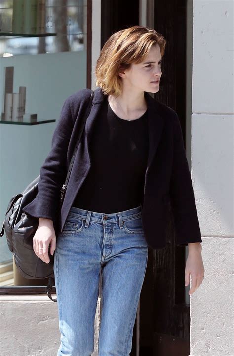 Emma Watson In Jeans Leaving Beauty Salon In Hollywood Celebmafia