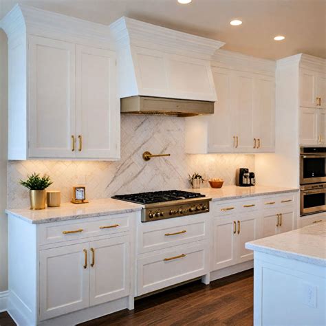 15 White Kitchen Cabinets With Gold Hardware To Copy