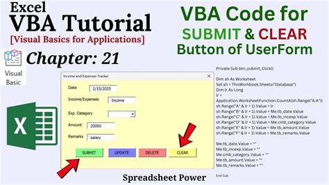 Submit Userform Data To Excel Sheet In Vba Chapter 21 Youtube