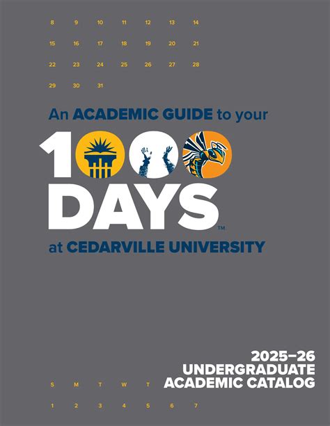 Cedarville Academic Calendar Academic Calendar 2026 2027
