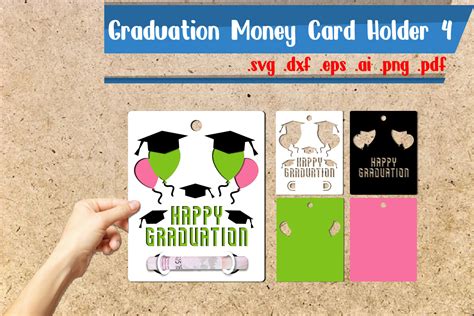 Happy Graduation Money Cards Holder 4 Graphic By Assalwaassalwa