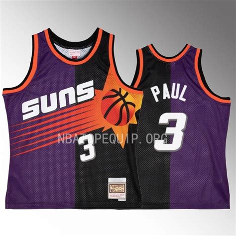 Chris Paul Phoenix Suns Purple Black Hardwood Classics Split Swingman