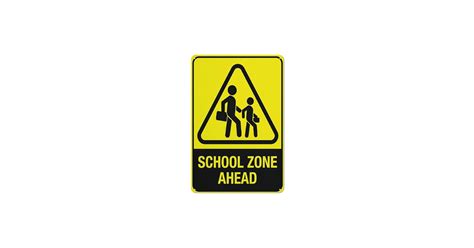 School Crossing Area Ahead Sign