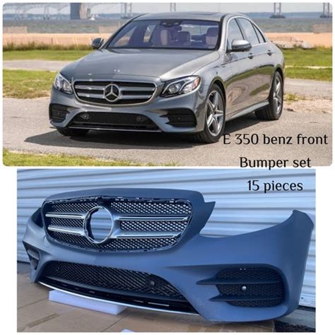Front Bumper Set Grill For 2016 2020 Benz E Class E300 E400 Ebay