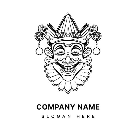 Payaso Logo Ilustración Perfecto Para Un Con Tema De Circo Evento O