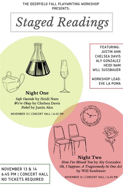 The Deerfield Fall Playwriting Workshop Presents Staged Readings