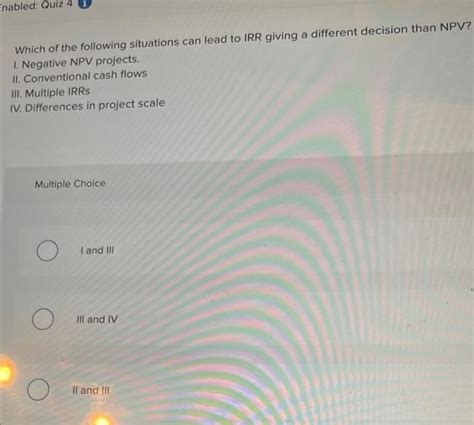 Solved Which Of The Following Situations Can Lead To Irr