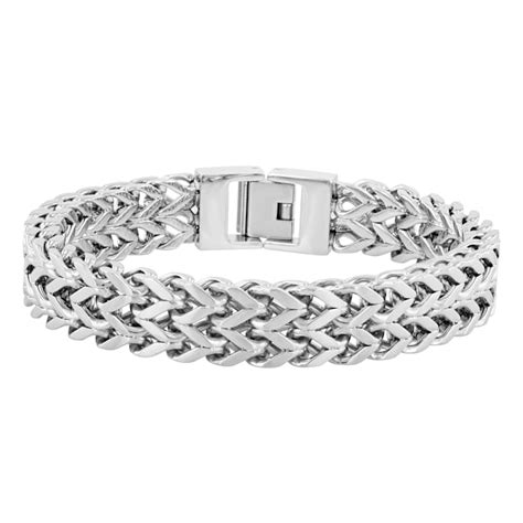 Stainless Steel Double Row Franco Bracelet 14bmrb