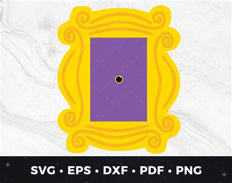 Friends Yellow Picture Frame Svg Friends Frame Svg Monicas Door