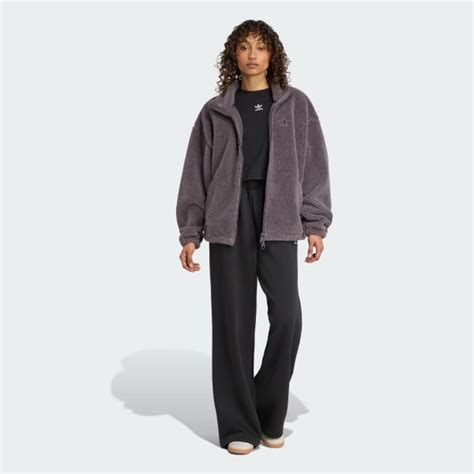 Adidas Essentials Teddy Jacket Grey Adidas Australia