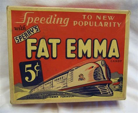 1920s Fat Emma Candy Bar Box Great Speeding Train Graphics 1879934851