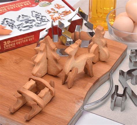 3d Christmas Gingerbread And Cookie Cutters Sugar And Cotton
