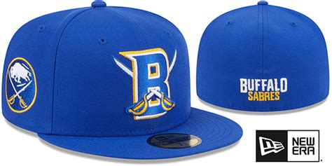 Buffalo Sabres Deceptor Royal Fitted Hat By New Era