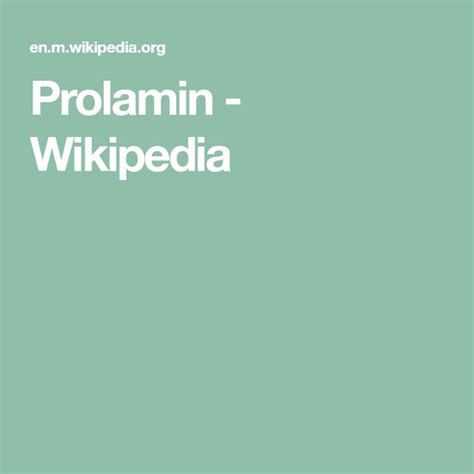 Prolamin Wikipedia