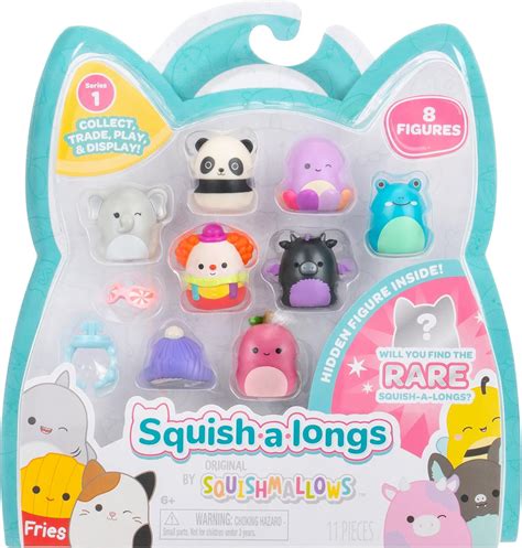 Squish A Longs 8 Pack 1” Mini Squish With 2 Accessories