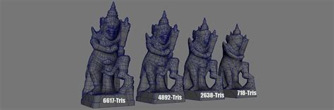 Irfan Cg Ancient Statue Low Poly Model