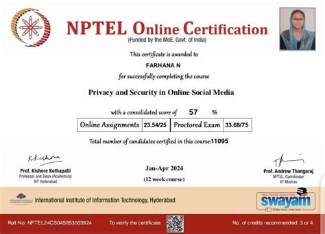 farhana n on linkedin nptel cybersecurity privacy onlinesecurity